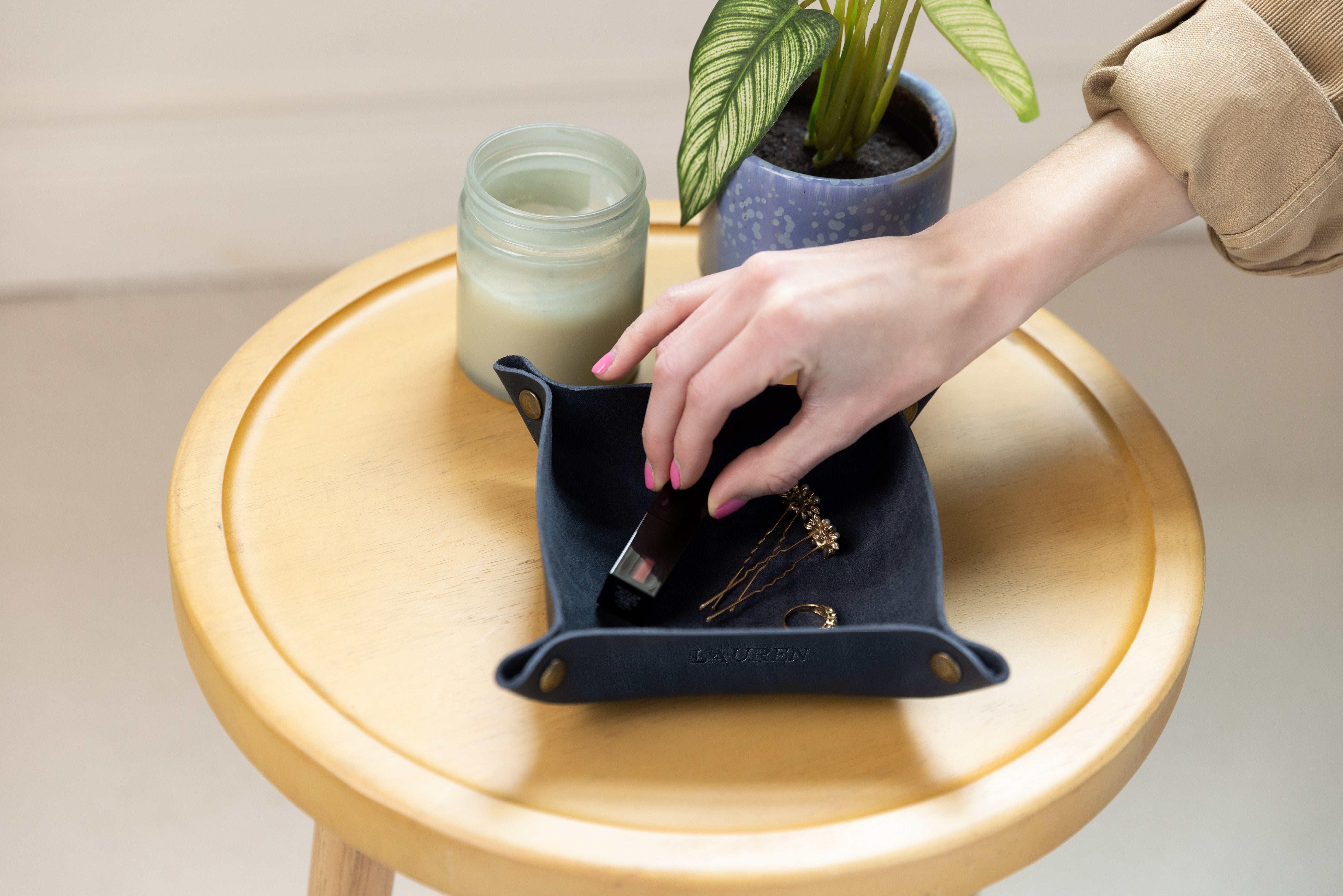 Monogrammed Leather Valet Tray. Personalized Leather Valet Tray ...