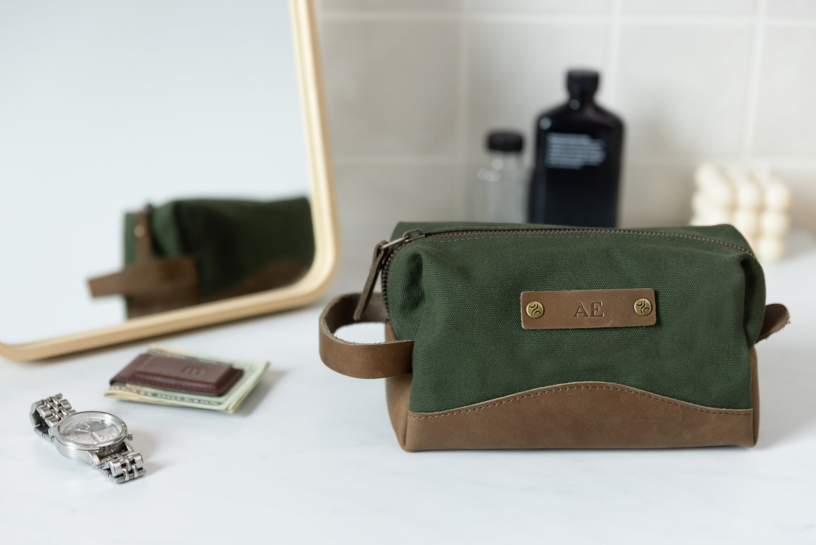 Personalized Canvas and Leather Dopp Kit | Handcrafted – Northwind Supply