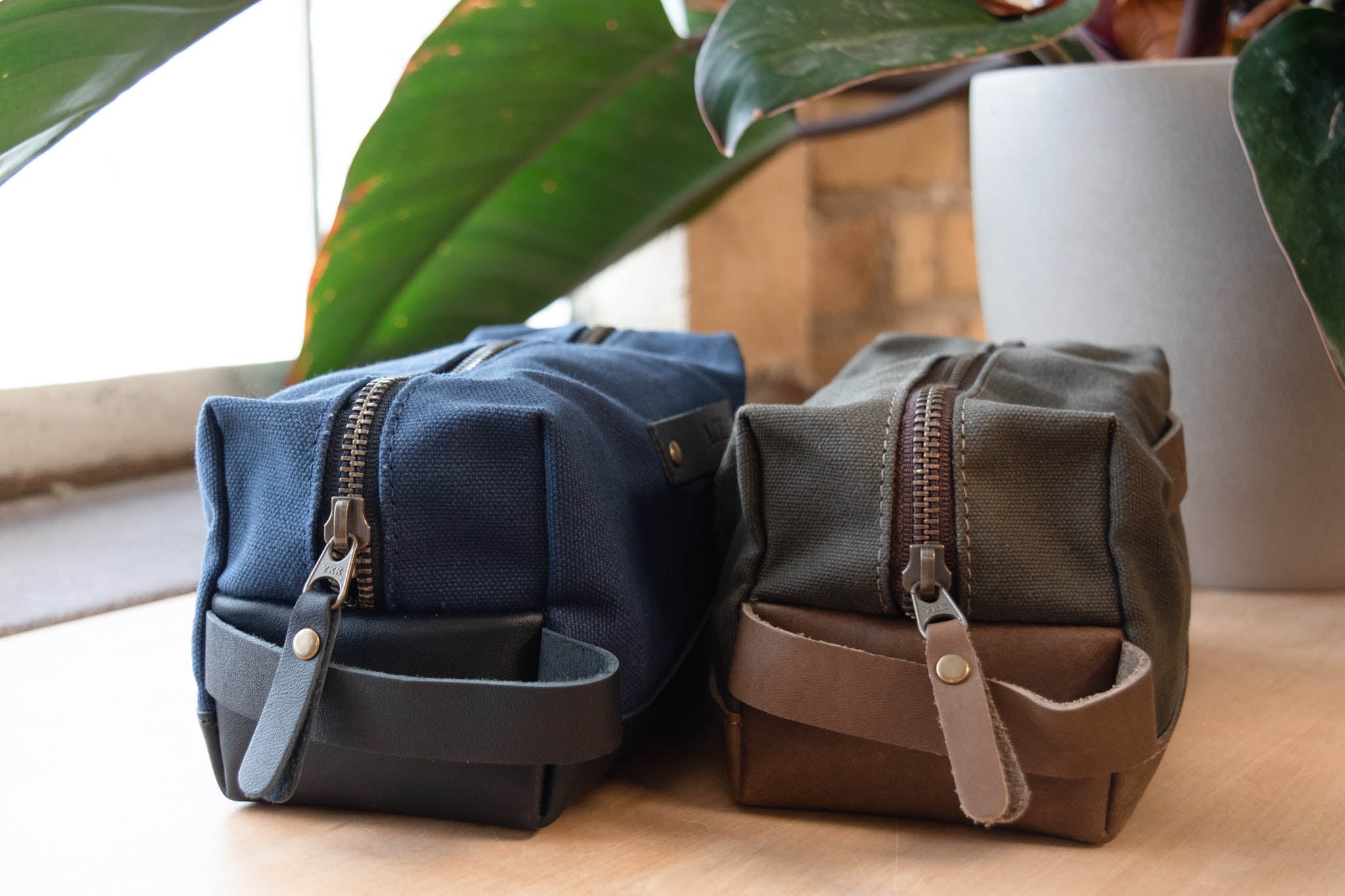 Personalized Canvas and Leather Dopp Kit | Handcrafted – Northwind Supply