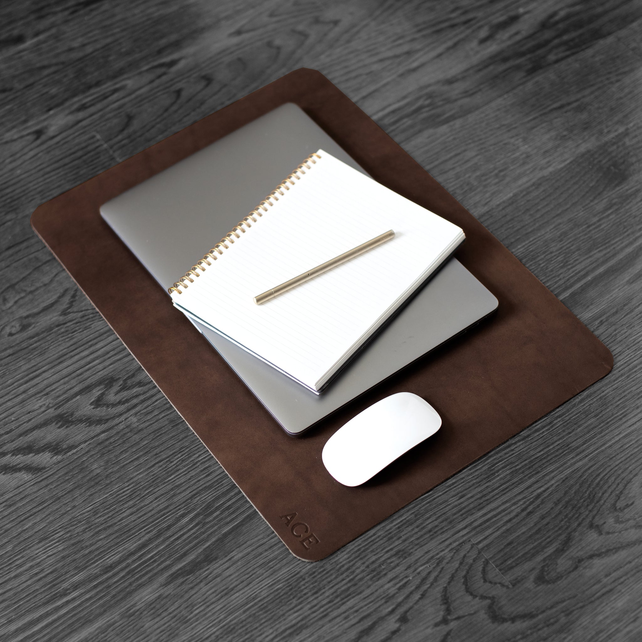 Personalized Leather Desk Pad Blotter USA Made Premium Leather ...